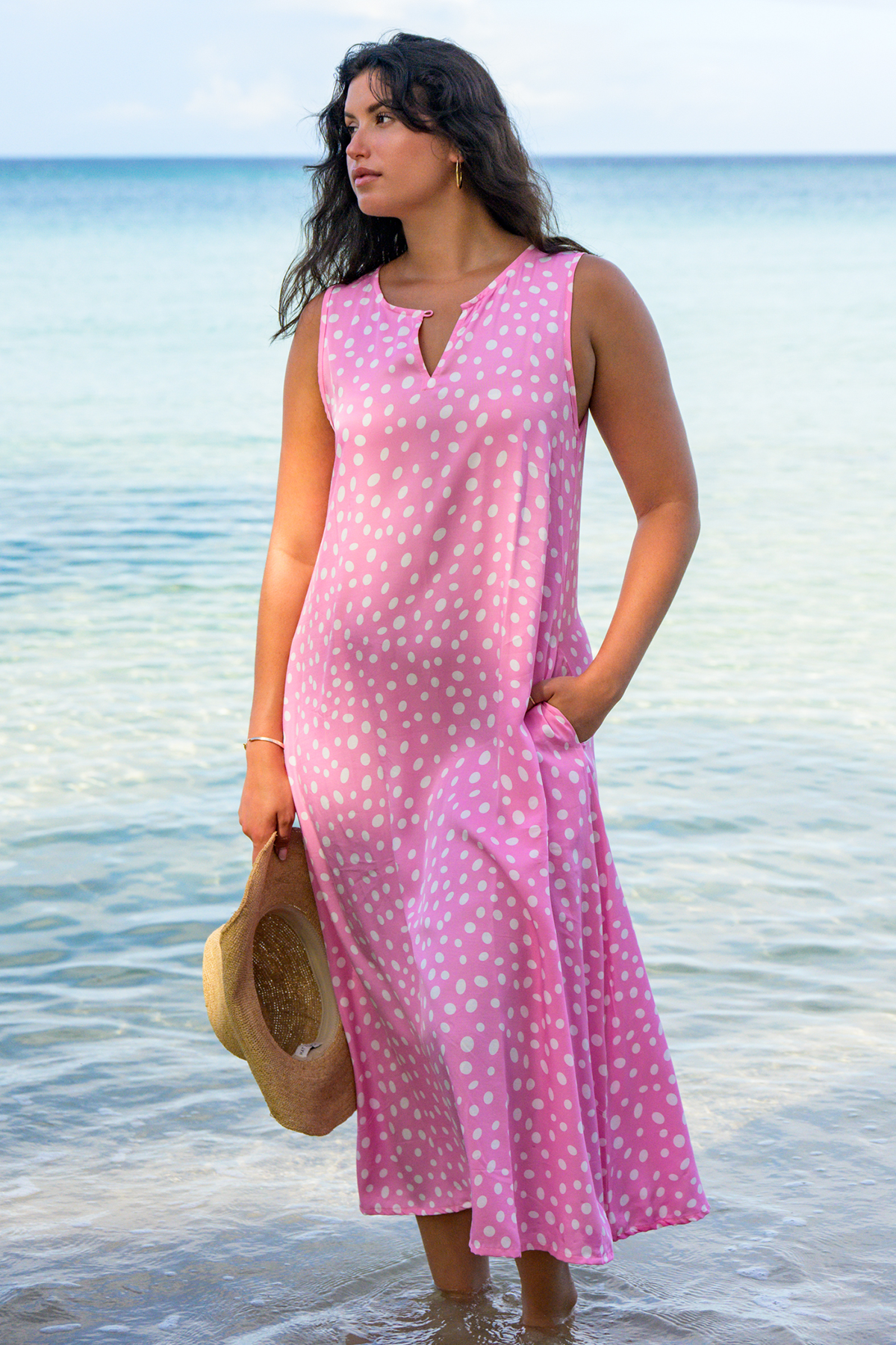 POLKA DOT PINK CASSIE MAXI – Beth & Tracie